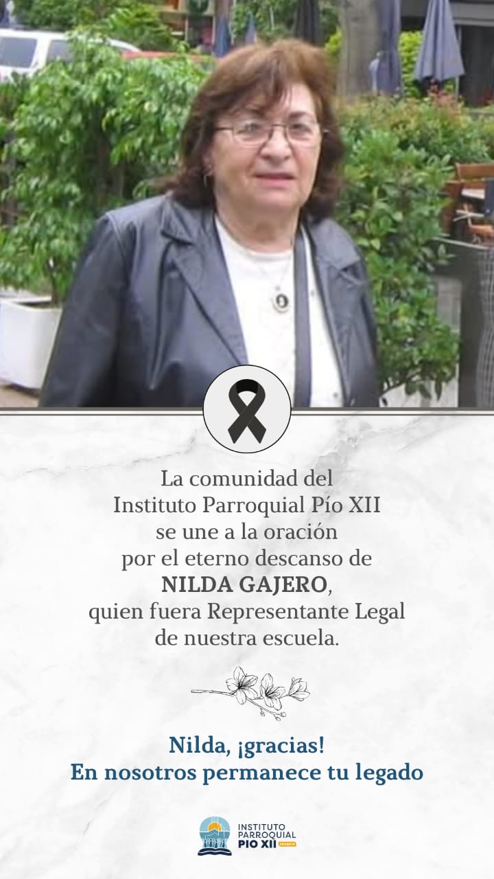 Adiós a Nilda Gaggero - Instituto Parroquial Pio XII